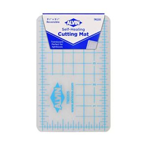 ALVIN Cutting Mat Translucent Professional Cutting Mat 3.5"x5.5" Model TM2205 Self-Healing, Great for Lightboxes, Safe with Rotary or Utility Knife - 3.5 x 5.5 inches