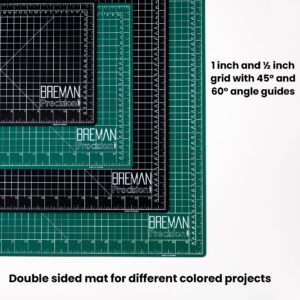 WA Portman Rotary Cutter Set & Cutting Mat for Sewing - 45mm Rotary Cutter for Fabric & 5 Blades - 24x36 In Fabric Cutting Mat - 6x24 In Acrylic Ruler for Cutting Fabric - Rotary Cutter and Mat Set