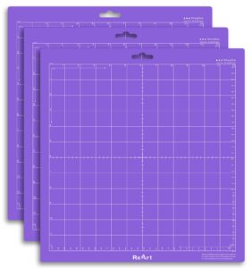 reart cutting mat for silhouette cameo 3 packs 12” x 12” - strong grip adhesive cutting mat replacement set mats vinyl craft