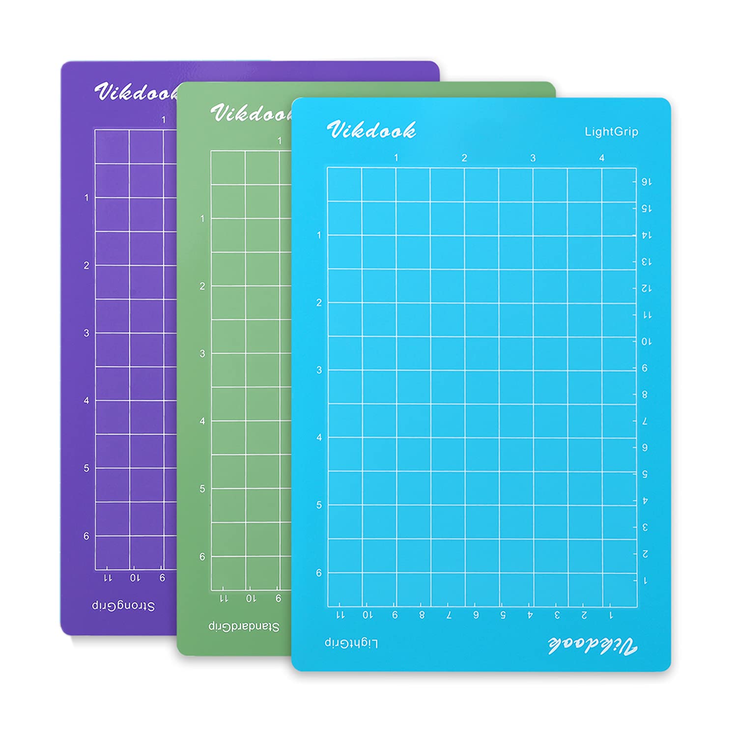 VIKDOOK Cutting Mat for Cricut Joy 4.5”X6.5” Variety Grip Sticky Cutting Mat Pack Blue Light Grip Green Standard Grip Purple Strong Grip 3 Mats Pack