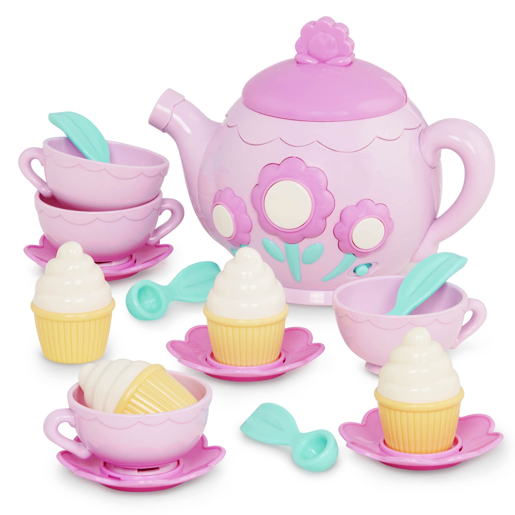 Battat- Play Circle- Singing Teapot – Toy Food – Pretend Play- Kitchen Set – 3 years + (17 Pcs)