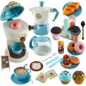 ice cream tea party play set for kids role play, dessert coffee toys, create sweet treats and brew coffee in style play house, for boys girls 3 4 5 6 years old, birthday gifts, class rewards,christmas