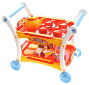 powertrc afternoon tea time trolley cart pretend play set for tea party