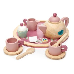 Tender Leaf Toys - Birdie Tea Set - Realistic Teapot, Cups and Treats for Pretend Afternoon Tea Party - Social, Creative, and Imaginative Development - Learning Role Play - Age 3+