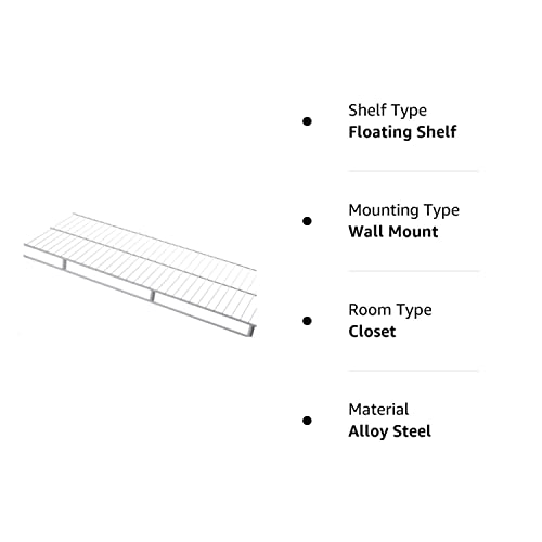 Rubbermaid 3D9900WHT, 4' Length, White