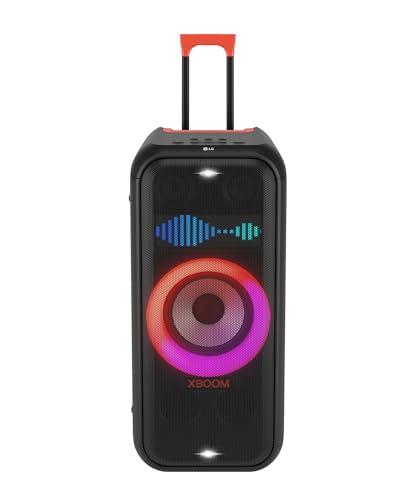 LG XBOOM XL7 Portable Tower Speaker with 250W of Power and Pixel LED Lighting with up to 20 Hrs of Battery Life,Black