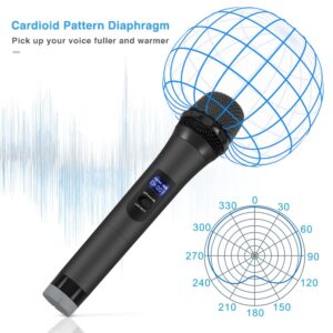 Wireless Microphone, Handheld Dynamic Microphone Wireless mic System for Karaoke Nights and House Parties to Have Fun Over The Mixer,PA System,Speakers-Fifine Technology K025