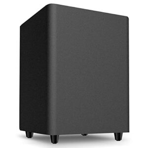 pyleusa active down firing subwoofer - 10 inches, ported design with high-to-low input level controller, invisible down-firing speaker, color black, built-in convenience - psub10a