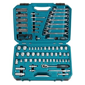 makita e-06616 120 piece maintenance set blue/black