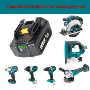 DV8DKV7 2 Pack Upgraded 5.0Ah BL1850B Battery Replace for Makita 18V Battery Compatible with Makita 18V Power Tools and Makita Charger