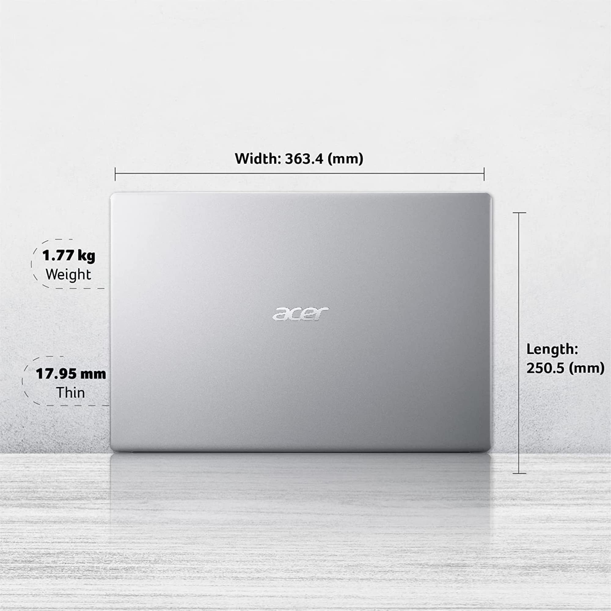 acer 2023 Newest Aspire 5 Slim Essential Laptop, 15.6" Full HD IPS Display, 8GB RAM, 512GB SSD, Intel Dual-Core i3 Processor Up to 4.1 GHz, HDMI, Windows 11 S