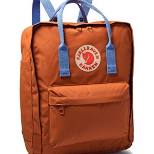 Fjällräven Kånken Backpack for Men, and Women - Lightweight Rugged Vinylon Fabric, Dual Top Handles with Snap Closure, and Classy Look Teracotta Brown/Ultramarine One Size One Size