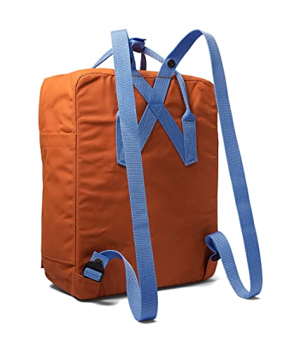 Fjällräven Kånken Backpack for Men, and Women - Lightweight Rugged Vinylon Fabric, Dual Top Handles with Snap Closure, and Classy Look Teracotta Brown/Ultramarine One Size One Size