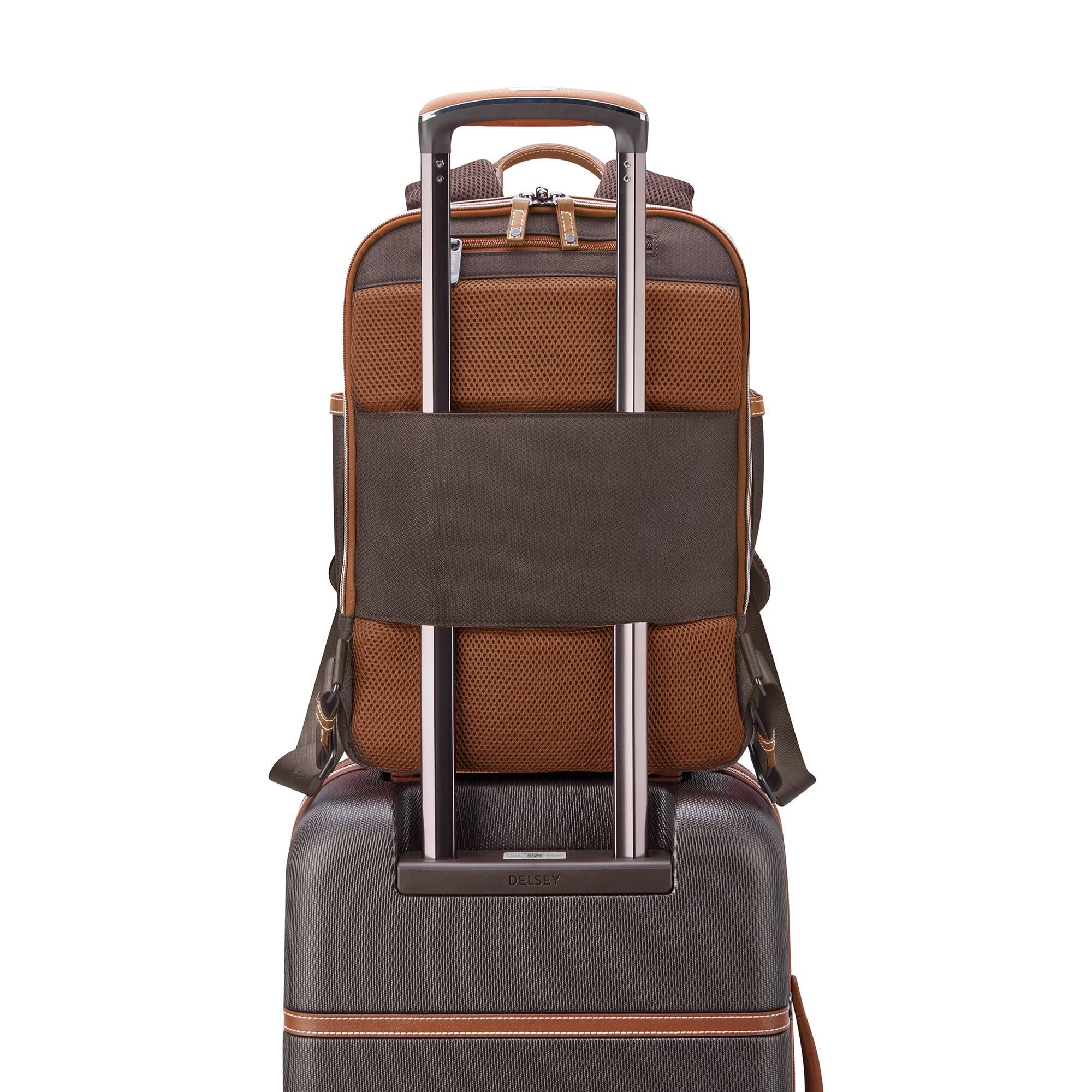 DELSEY Paris Chatelet 2.0 Travel Laptop Backpack, Brown, One Size