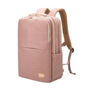 nobleman backpack for women and man,waterproof travel work backpack, 15.6 inch laptop backpack, daypack, with usb (pink plus)