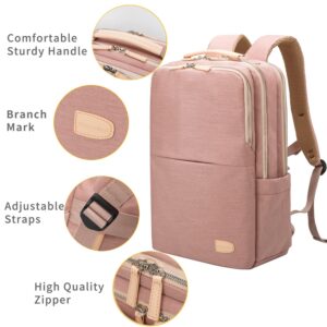 NOBLEMAN Backpack for women and man,Waterproof travel work Backpack, 15.6 Inch Laptop Backpack, Daypack, with USB (Pink Plus)