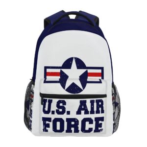 fisyme usa air force backpack laptop bag daypack travel hiking school backpacks for men women kids girls boys