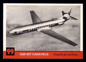 nonsport 1956 jets #99 sud-est caravelle french jet airliner vg very good