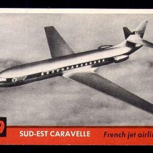 NonSport 1956 Jets #99 Sud-Est Caravelle French jet airliner VG Very Good