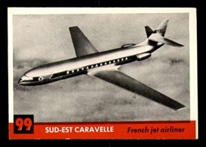 nonsport 1956 jets #99 sud-est caravelle french jet airliner nm near mint