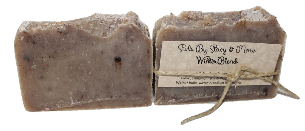 Suds By Stacy and More Winterblend Homemade Soap Bars (Two - 4 oz bars) cold processed with essential oils