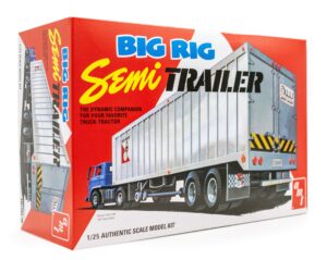 amt big rig semi-trailer - 1/25 scale model truck kit - buildable hauler for kids and adults (amt1164)