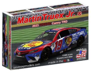 salvinos jr martin truex jr 2023 bps patriotic adult plastic model car kit 1:24 scale