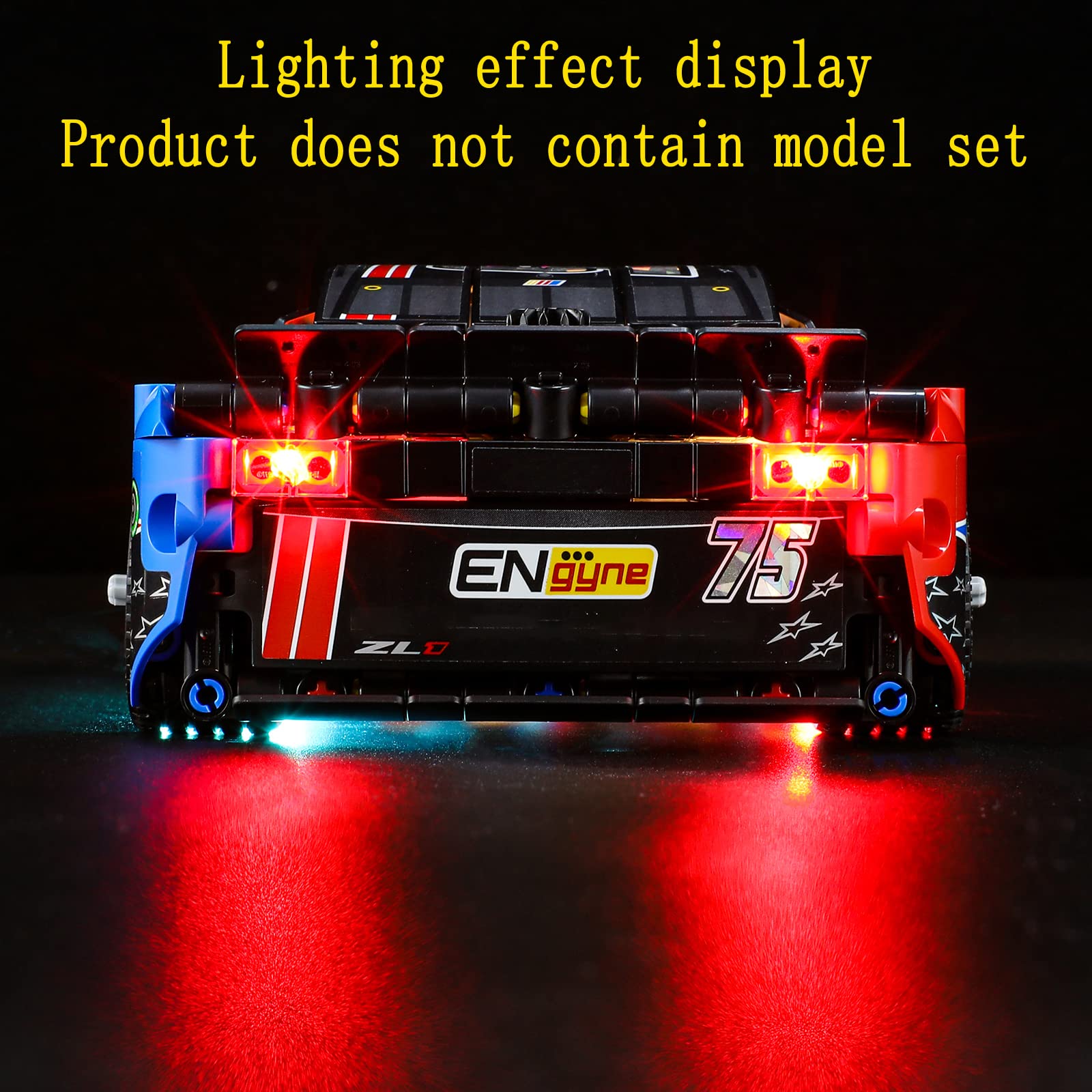 GEAMENT LED Light Kit Compatible with Lego NASCAR Next Gen Chevrolet Camaro ZL1 - for Technic 42153 Model Set (Model Set Not Included)