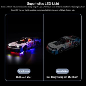 BrickBling LED Light for Lego Technic Nascar Next Gen Chevrolet Camaro ZL1 42153 Model Car, Creative Lighting Kit Compatible with Lego 42153 Racing Vehicle-Lights Only, No Model