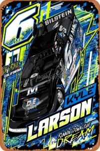 hot kyle larson the dream late model poster metal tin sign vintage 8x12 inch