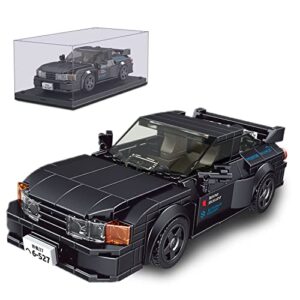 mould king initial d car nissan skyline gtr32 race car building sets with display case, 27014 collectible speed champion car building blocks, classic race car building kits for adults kids 8+(359pcs)