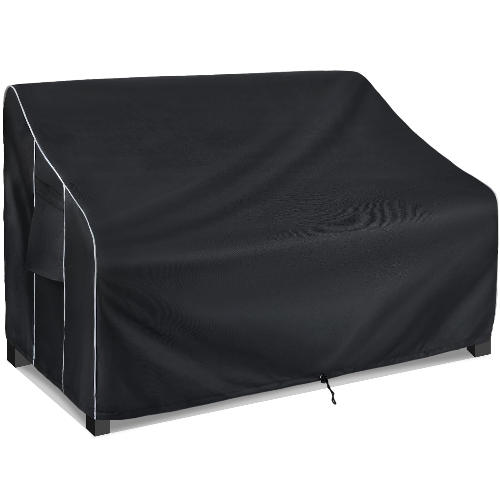 FORSPARK Outdoor Furniture Covers Waterproof, Patio Sofa Covers Heavy Duty, Fit up to 54 W x 38 D x 35 H inches, Black