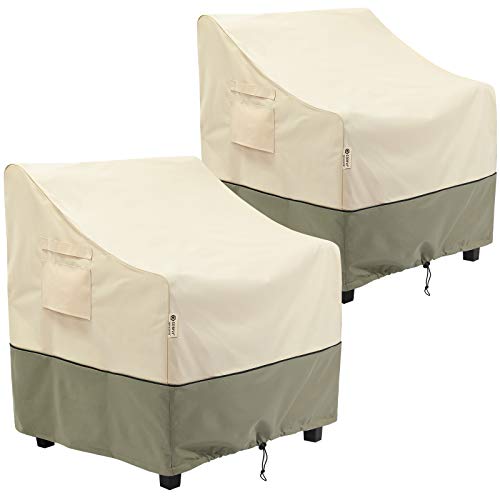 COSFLY Outdoor Furniture Patio Chair Covers Waterproof Clearance, Lounge Deep Seat Cover, Lawn Furnitures Covers Fits up to 31.5W x 33.5D x 36H inches(2 Pack)