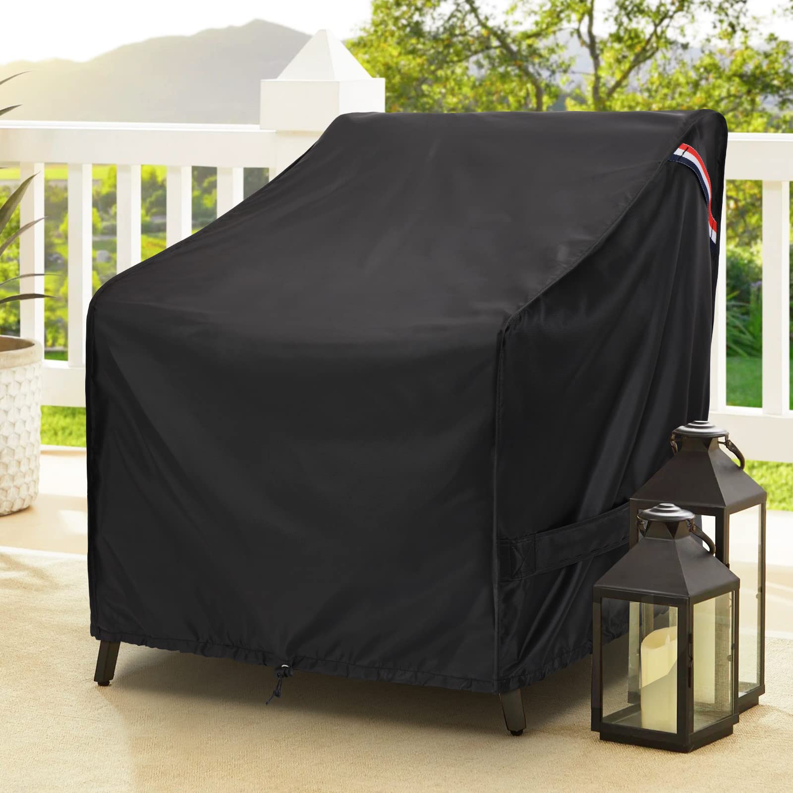 KylinLucky Patio Chair Covers Outdoor Furniture Covers Waterproof Fits up to 32W X 37D x 36H inches Black 1 Pack