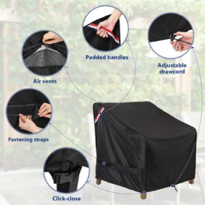 KylinLucky Patio Chair Covers Outdoor Furniture Covers Waterproof Fits up to 32W X 37D x 36H inches Black 1 Pack