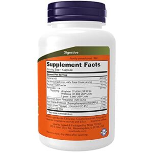 NOW Supplements, Super Enzymes, Formulated with Bromelain, Ox Bile, Pancreatin and Papain,180 Capsules