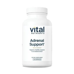 vital nutrients adrenal support | adrenal support supplements for gland function and cortisol management | supports energy and stress levels | gluten, dairy, soy free | 120 capsules