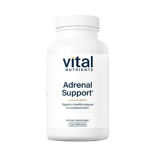 Vital Nutrients Adrenal Support | Adrenal Support Supplements for Gland Function and Cortisol Management | Supports Energy and Stress Levels | Gluten, Dairy, Soy Free | 120 Capsules