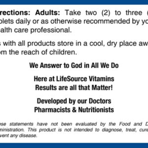 LifeSource Vitamins Pancreas Health-18 All Natural Synergistic Ingredients for Pancreas Health & Support