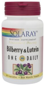 solaray bilberry & lutein, 30 capsules