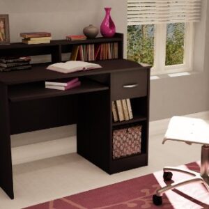 South Shore Axess Desk with Keyboard Tray, Chocolate