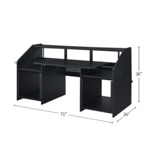 Acme Wooden Music Desk with Side Hook in Black