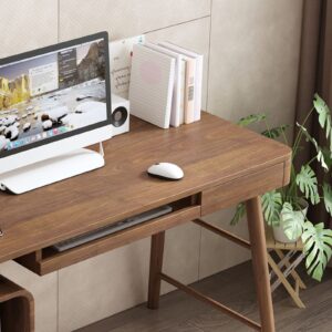 BinOxy Computer Desk/Writing Desk Stable Wooden Desktop PC Desk with Lockers, Drawers and Keyboard Tray Modern Home Working Study Table Scalable Study Room Workstation PC Table Study Table