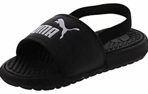 PUMA Cool Cat Backstrap BX (Little Kid) Black White 13 Little Kid M