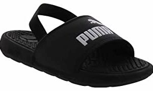 PUMA Cool Cat Backstrap BX (Little Kid) Black White 13 Little Kid M