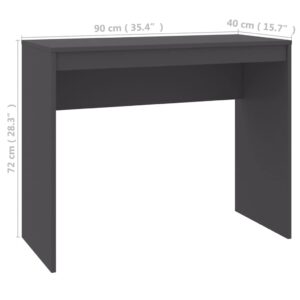 ZQQLVOO Office Desk,Industrial Gaming Table,Small Standing Desk,for Small Space,Home Office Table,Simple Style,Desk Gray 35.4"x15.7"x28.3" Chipboard