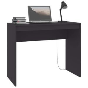 ZQQLVOO Office Desk,Industrial Gaming Table,Small Standing Desk,for Small Space,Home Office Table,Simple Style,Desk Gray 35.4"x15.7"x28.3" Chipboard