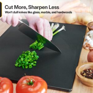 Thirteen Chefs Cutting Boards for Kitchen - 18 x 12 x .5" Black Color Coded Plastic Cutting Board with Non Slip Surface - Dishwasher Safe Chopping Board