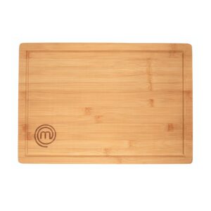 masterchef bamboo cutting board for meat, butcher block countertop, large chopping board wood 18" x 12", natural, organic & food safe surface, reversible wooden cutting board with juice groove