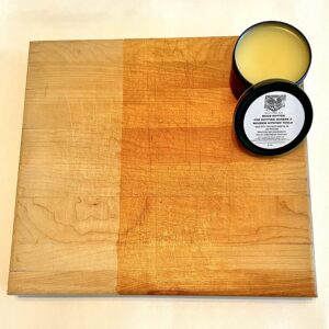 Wood Butter Cutting Board Wax - 8 oz - Conditioner for Butcher Block and Wooden Kitchen Tools. Macy;s Place Food Grade Mineral Oil and Beeswax for Wooden Tools. Support Animal Rescue